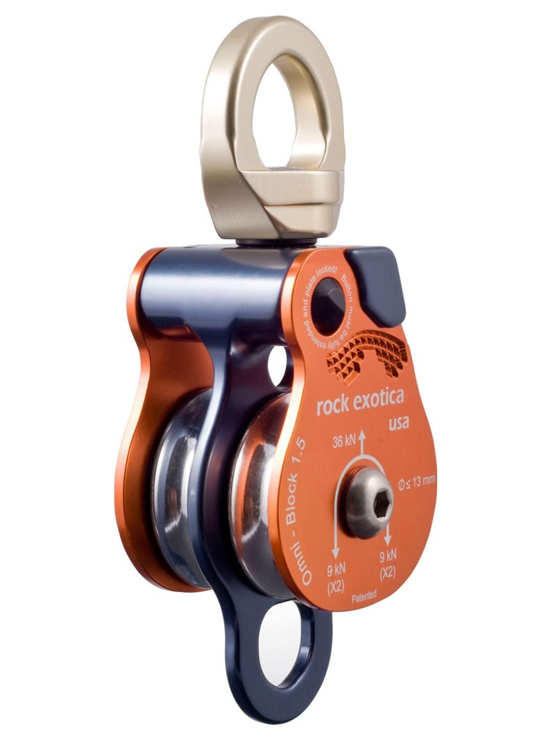 Rock Exotica Omni Block 1.5 Double Pulley with Integrated Swivel
