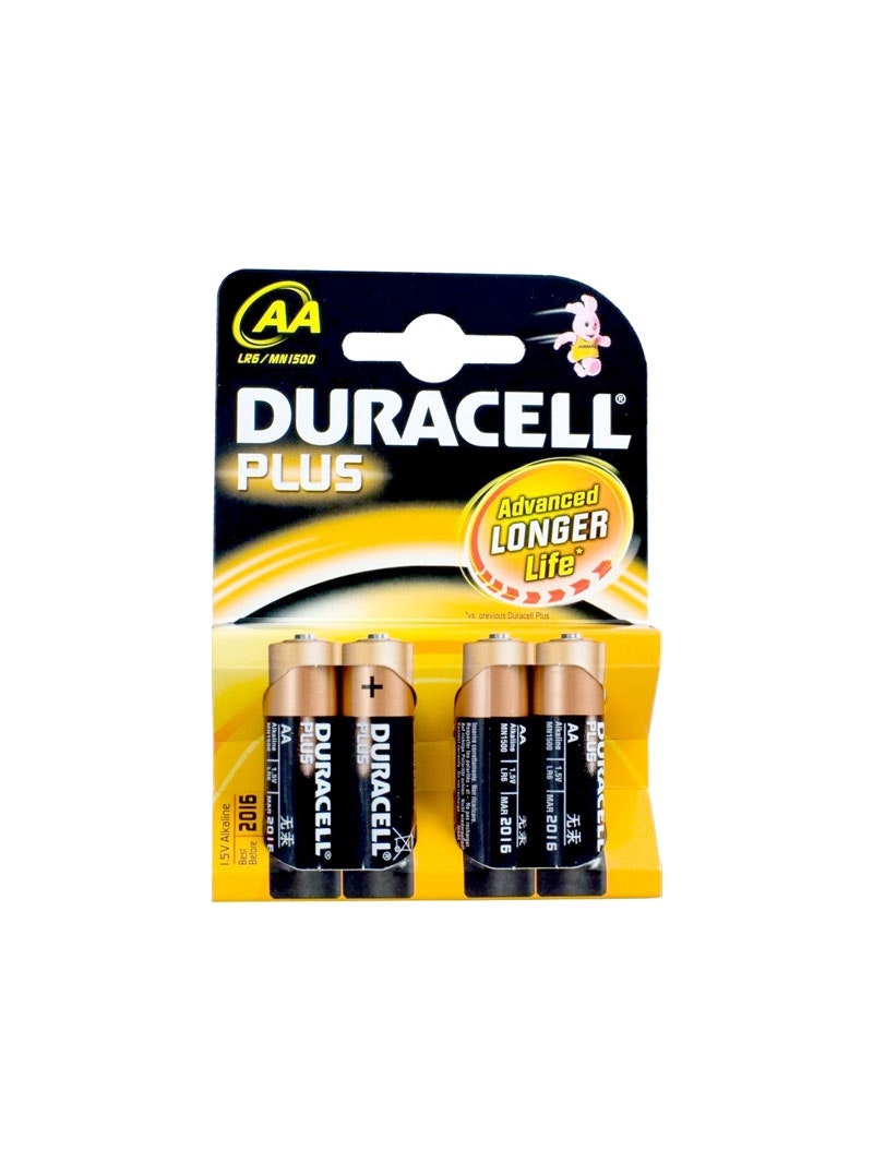 Duracell AA Plus Batteries 4pk Longer Lasting